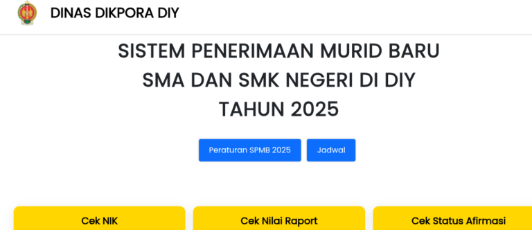 Cara Pengajuan Akun SPMB 2025 Jogja: Pendaftaran Online SMA dan SMK di Mana?